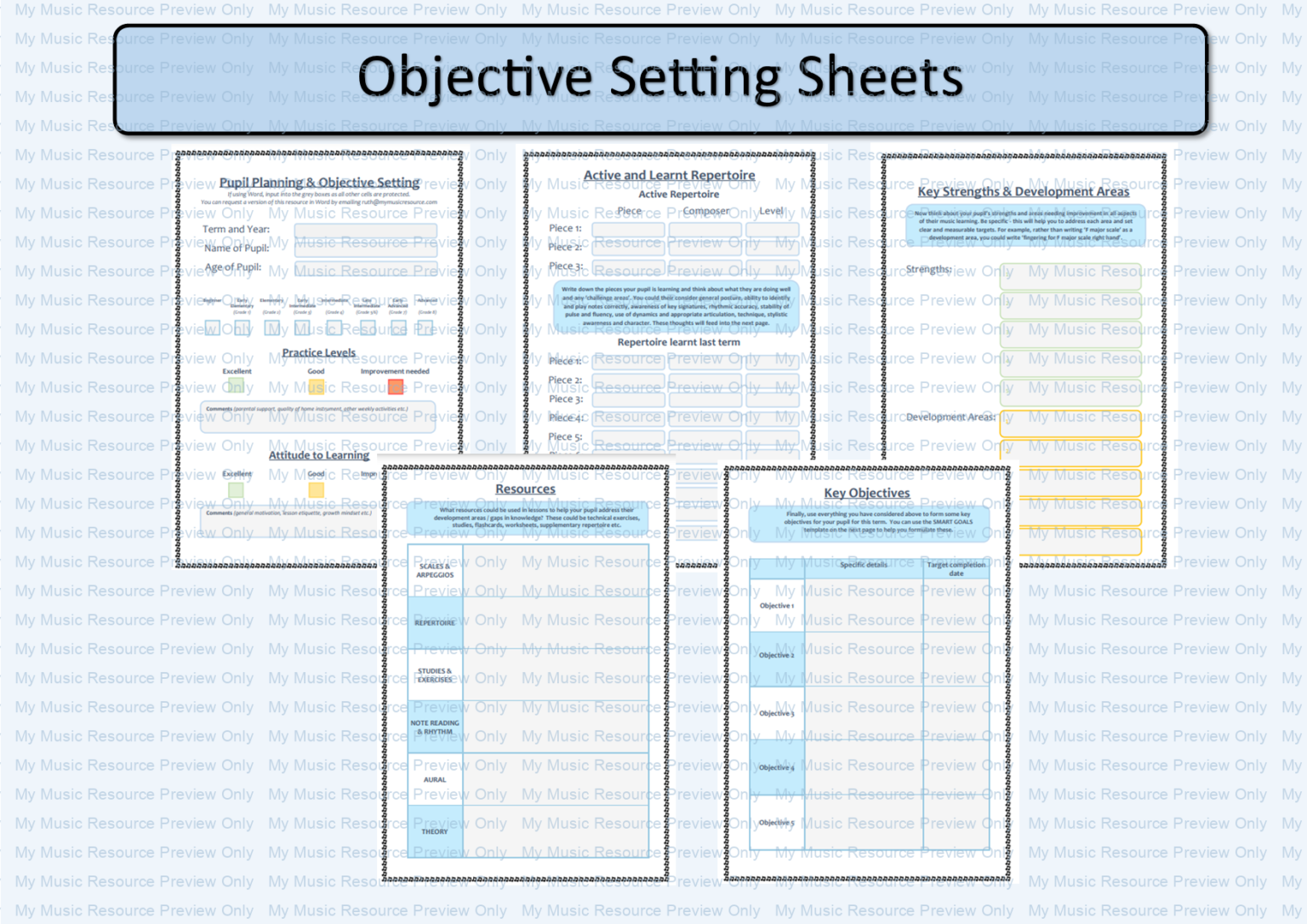 Objective Setting Worksheet | Goal Setting Template Excel – TOMP