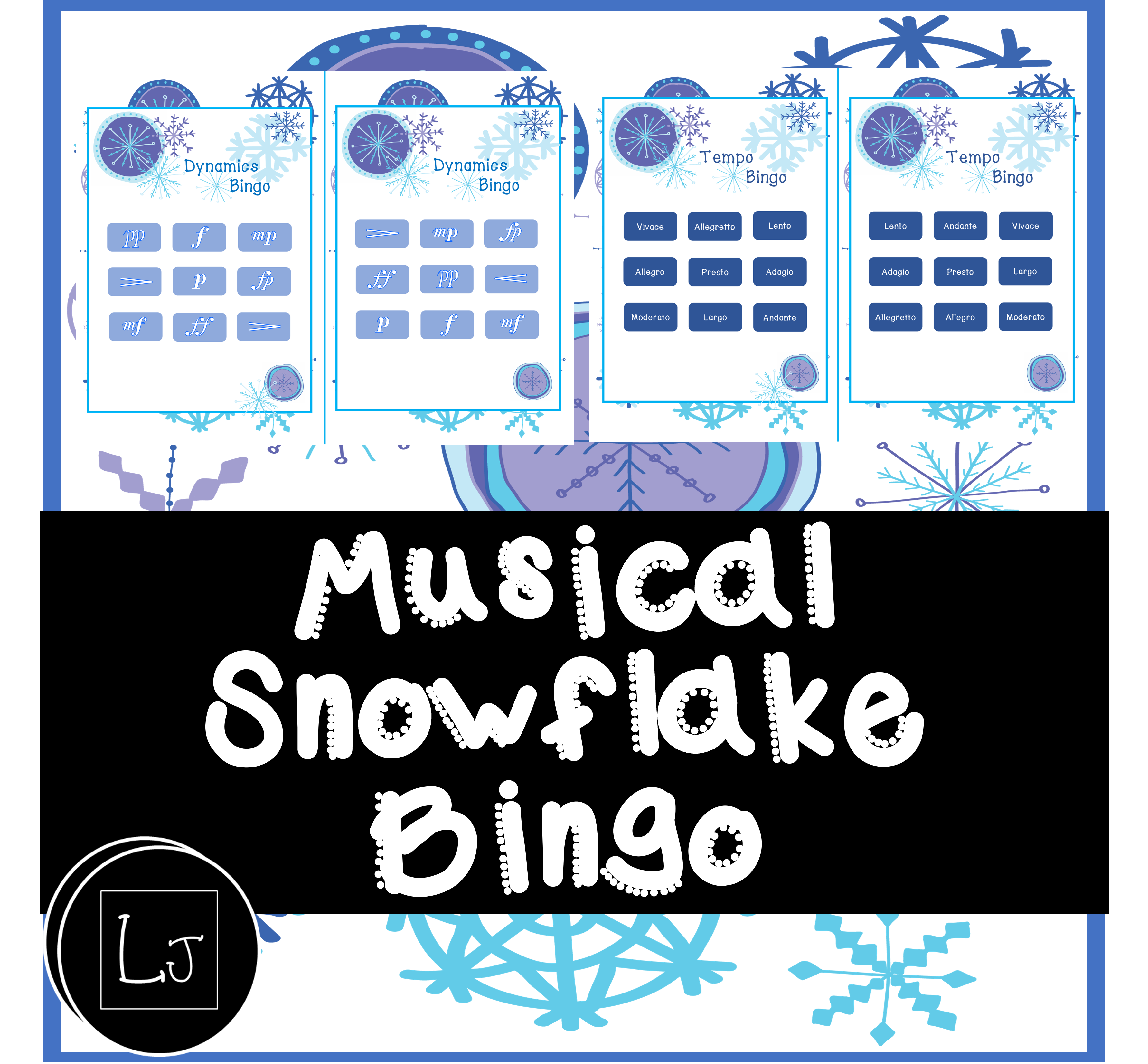 Musical Snowflake Bingo My Music Resource