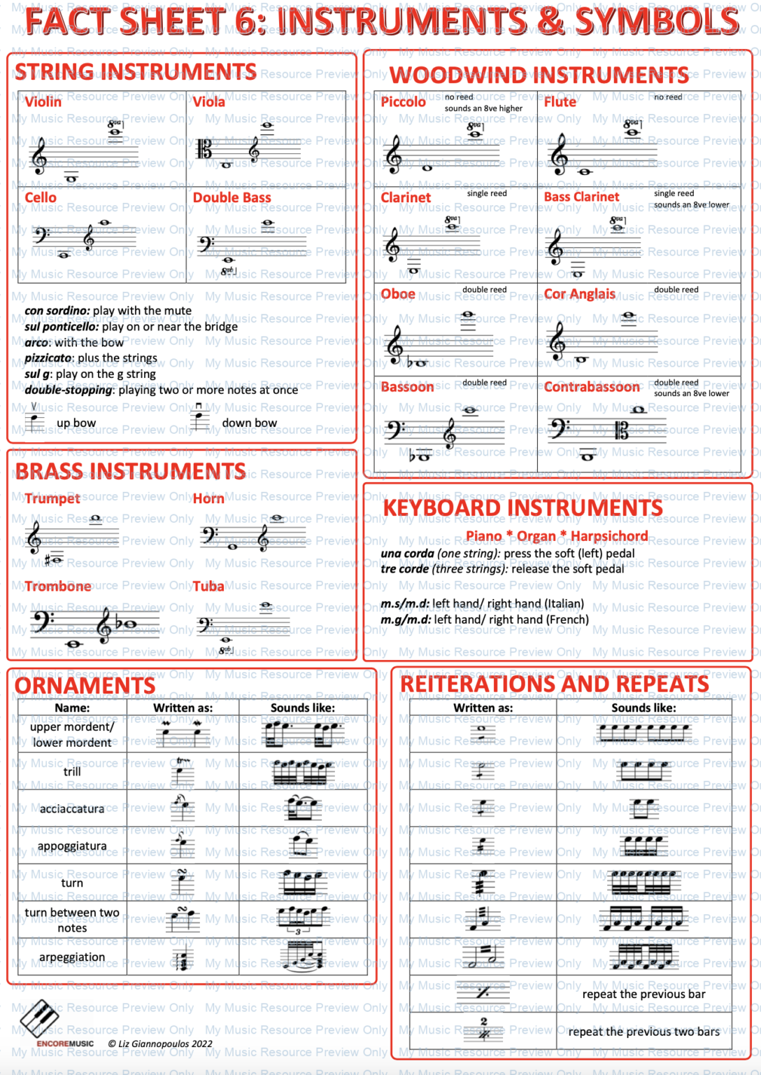 Music Theory Fact Sheet Instruments And Musical Symbols My Music music-theory-fact-sheet-instruments-and-musical-symbols-my-music